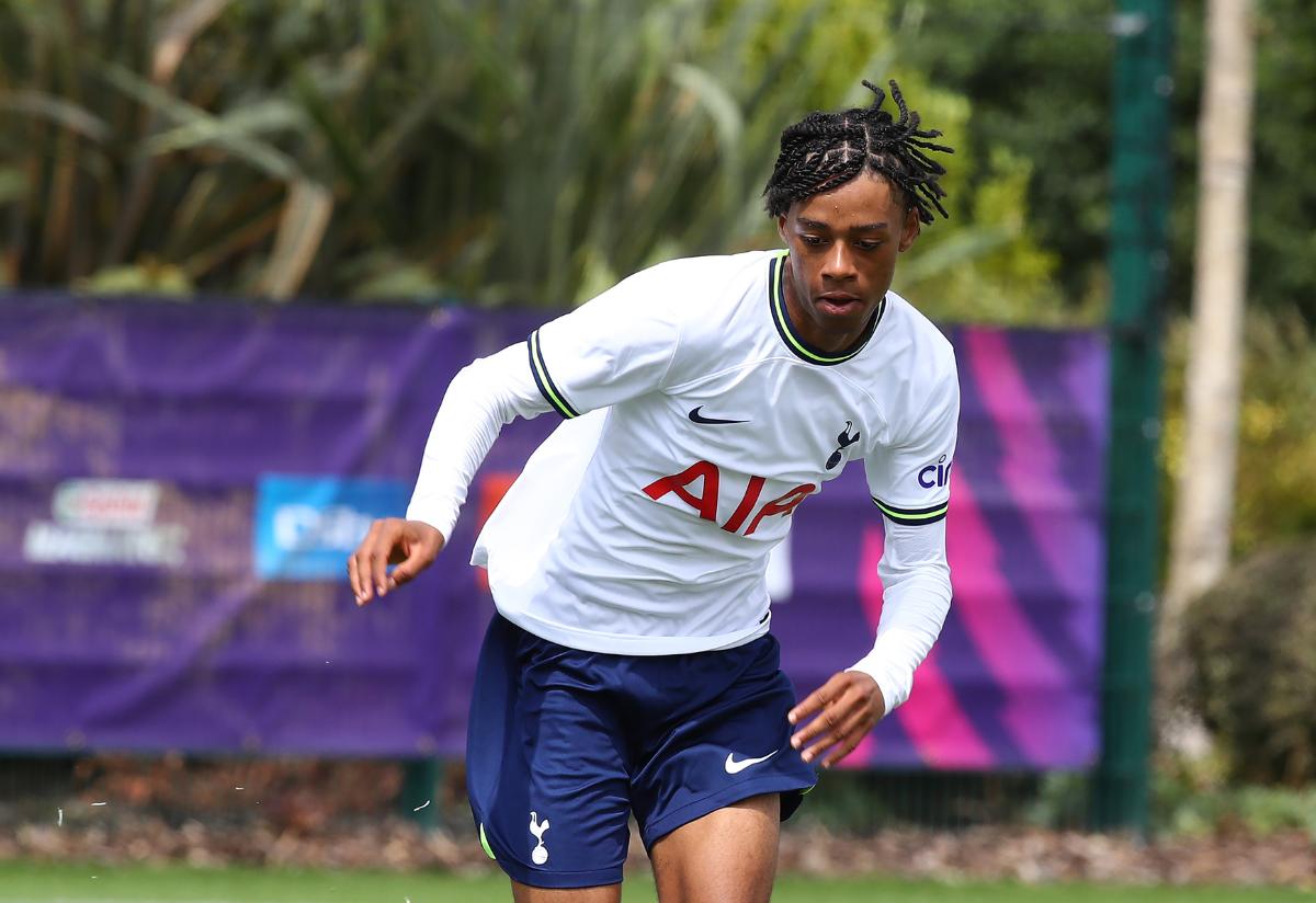 Tottenham U18 ace Tyrese Hall shows his goalscoring power from midfield