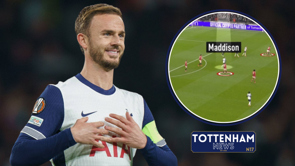 James Maddison wows as 'Remarkable' footage emerges on MOTD v Man United