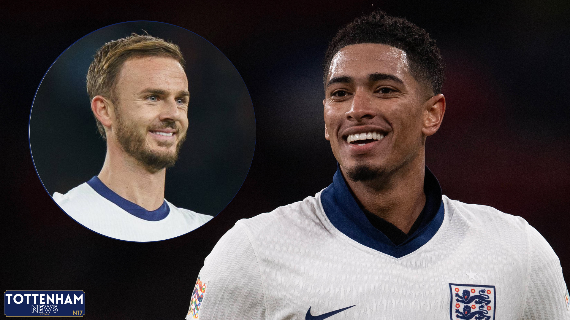 Jude Bellingham reacts to James Maddison message after Tottenham development