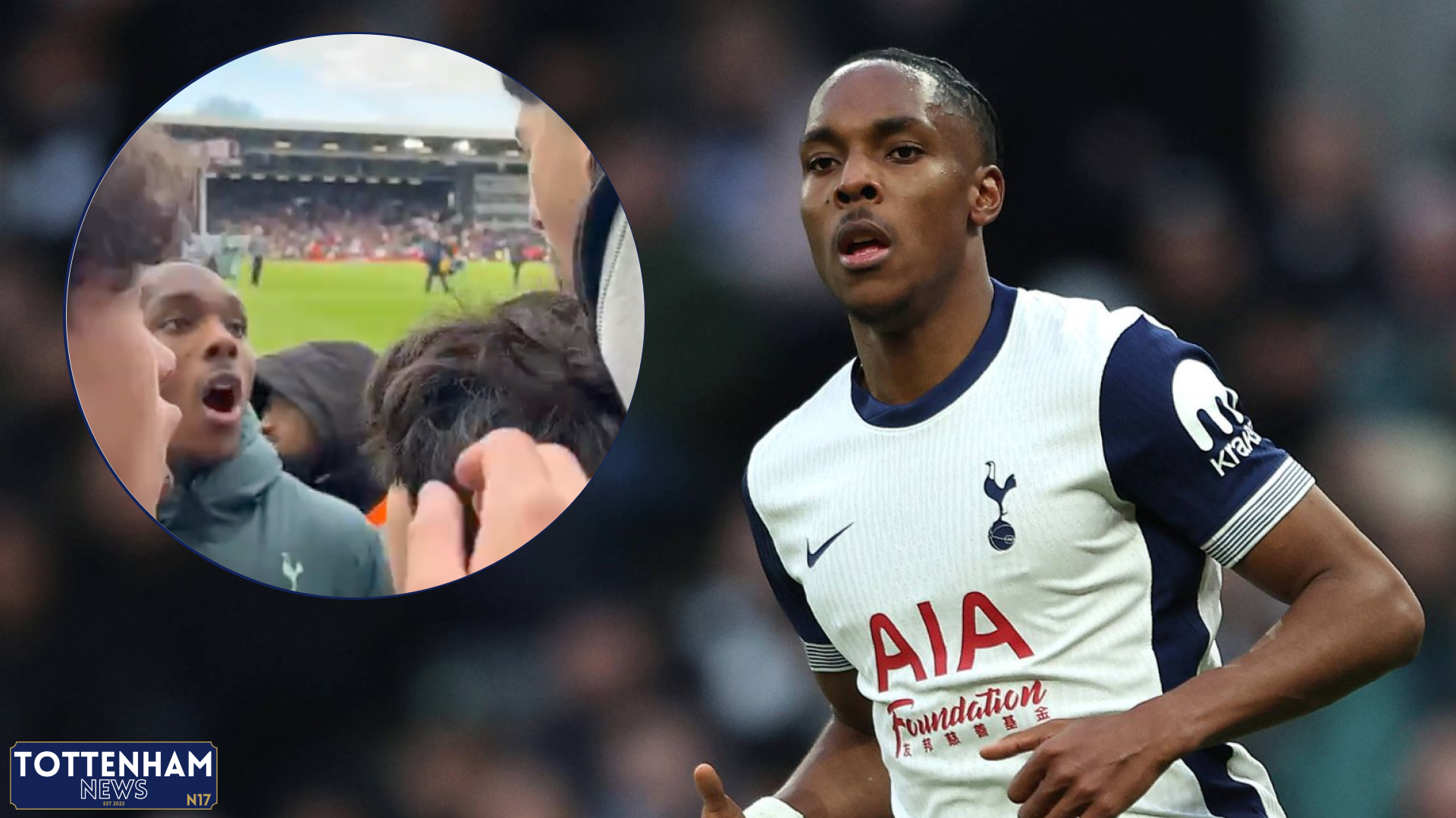 Mathys Tel in exchange with furious Tottenham fans as new footage emerges